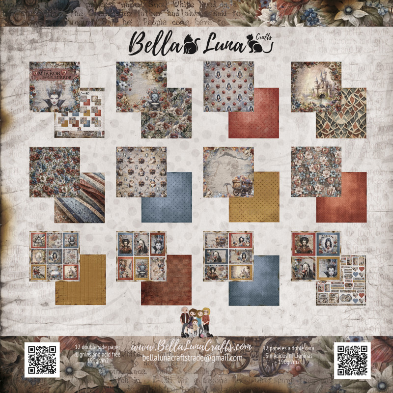Papeles Scrapbooking Bellaluna Mirror Mirror Collection | Bellaluna Crafts