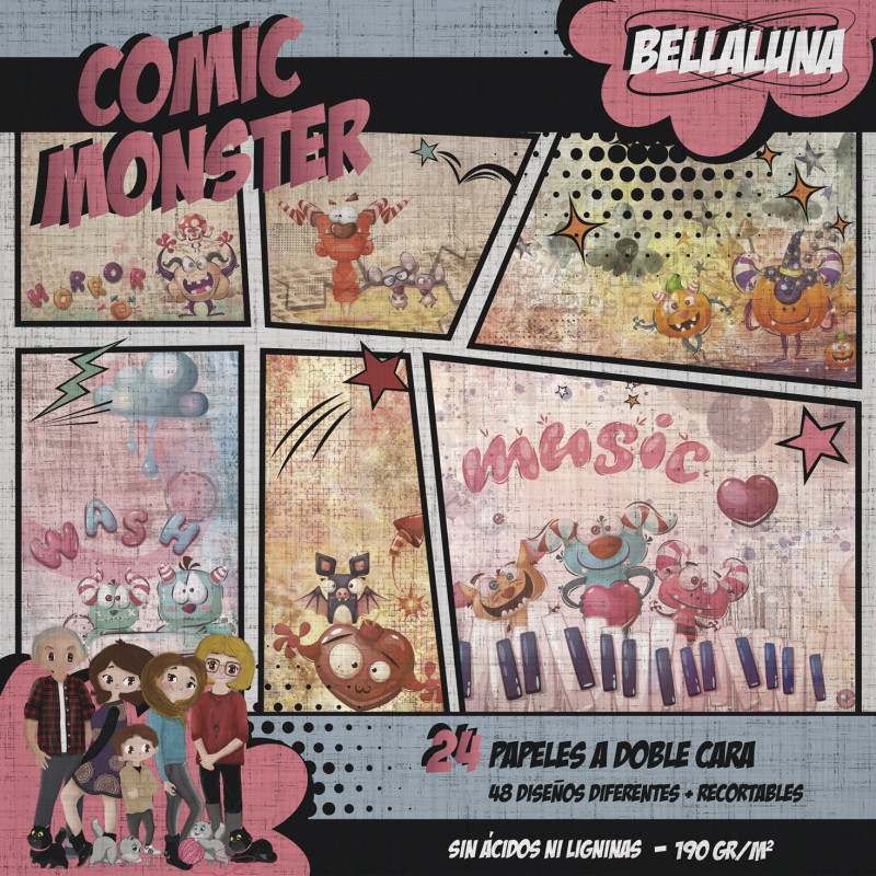 Scrapbooking Bellaluna Comic Monster Collection en Formato Digital ...